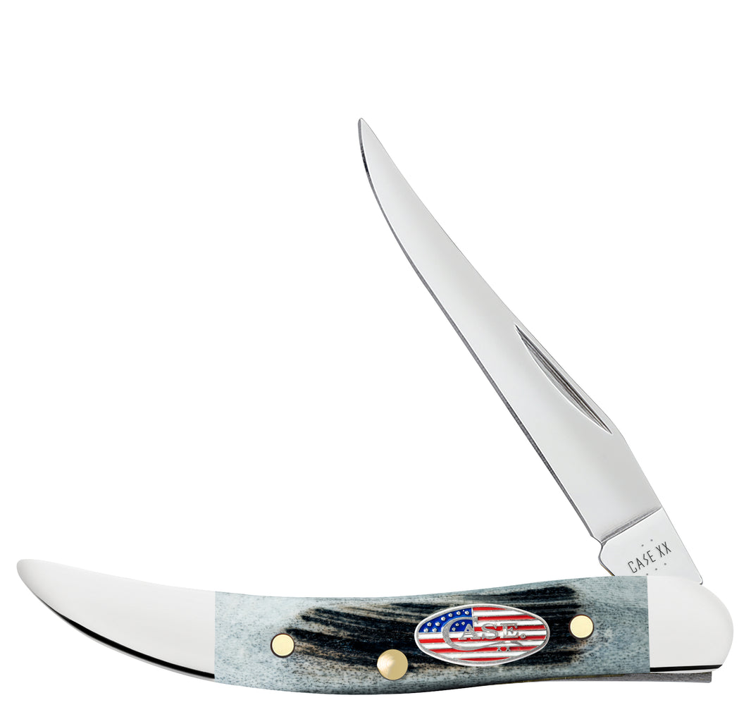 Sawcut Jigged Gray Bone Small Texas Toothpick