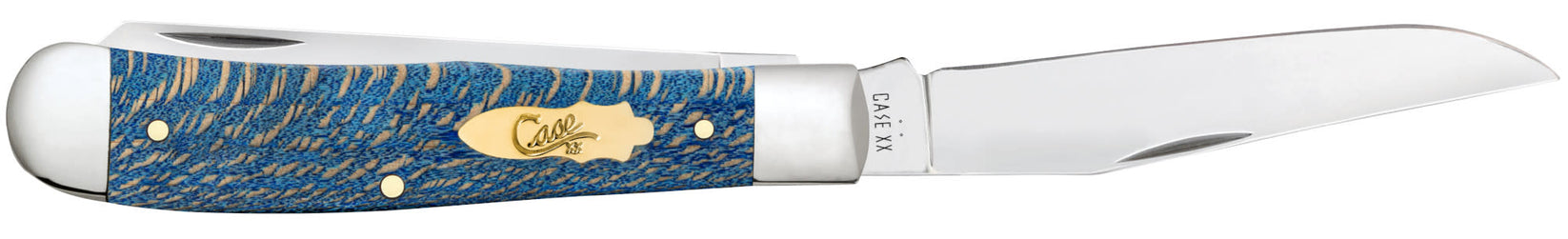 Case® | Smooth Blue Sycamore Wood Trapper – caseknives.com