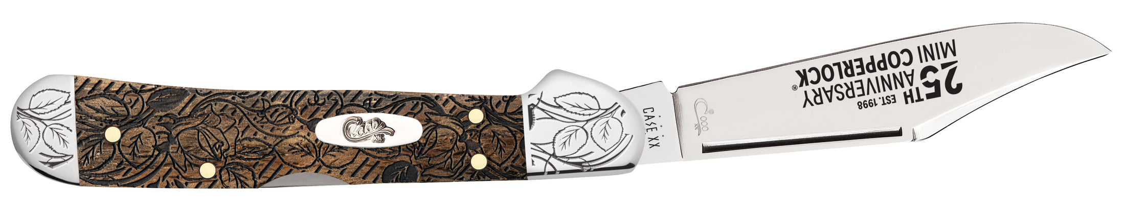 Case® | Smooth Natural Curly Oak Mini CopperLock® – caseknives.com