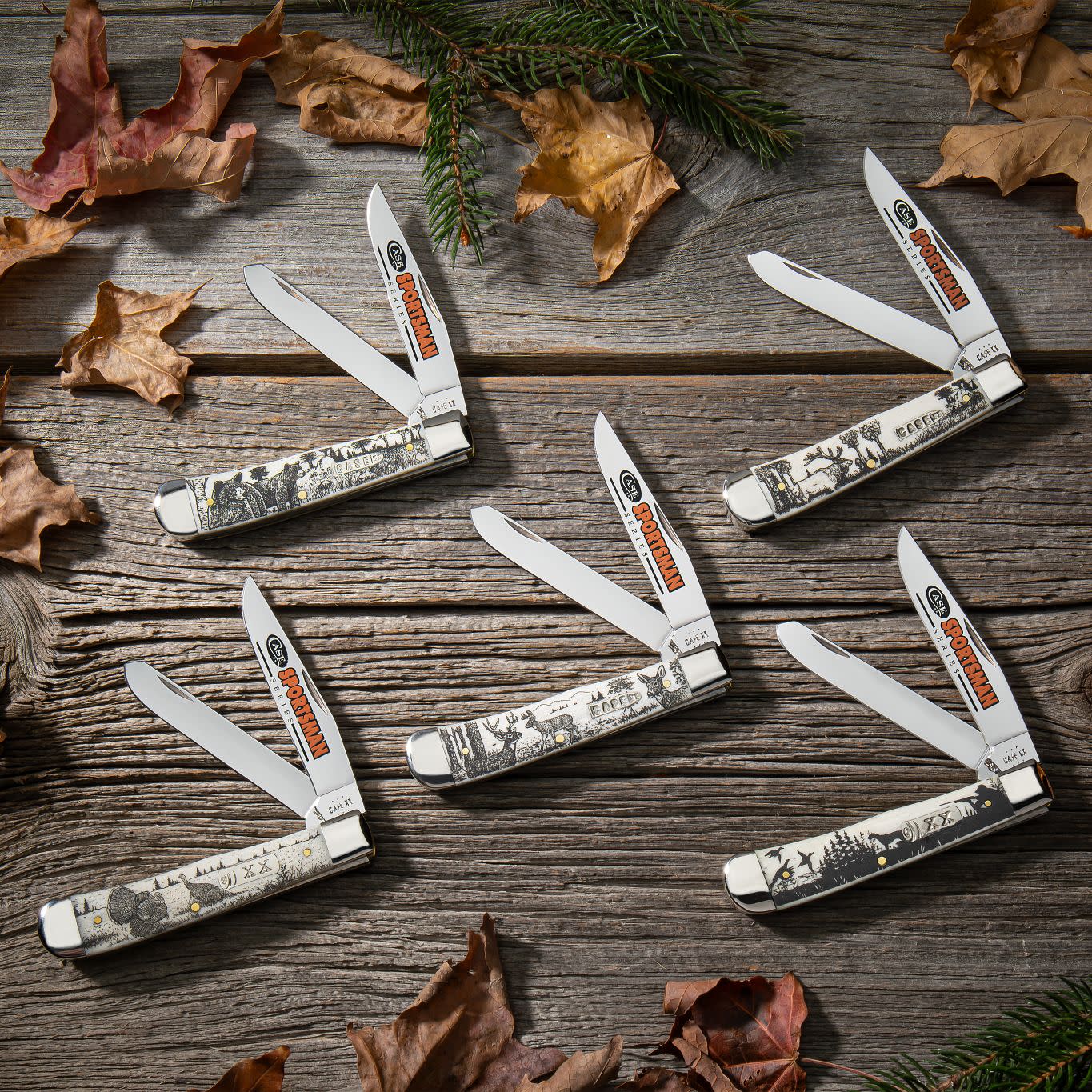 Case® | Sportsman Series Deer Embellished Smooth Natural Bone Trapper ...