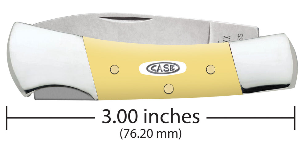 Case® | Smooth Yellow Synthetic Lockback Knife – caseknives.com