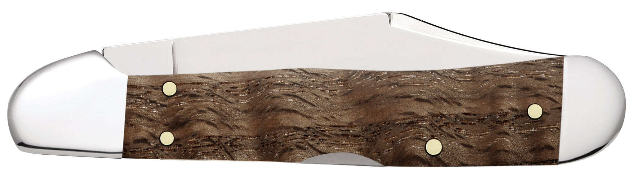 Case® | Smooth Natural Curly Oak Mini CopperLock® – caseknives.com