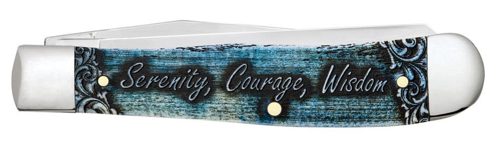 Case® | Serenity Prayer Smooth Natural Bone Trapper Knife – caseknives.com