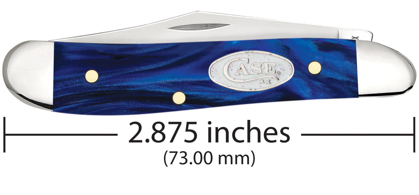 Case® | Smooth Blue Pearl Kirinite® Peanut – caseknives.com